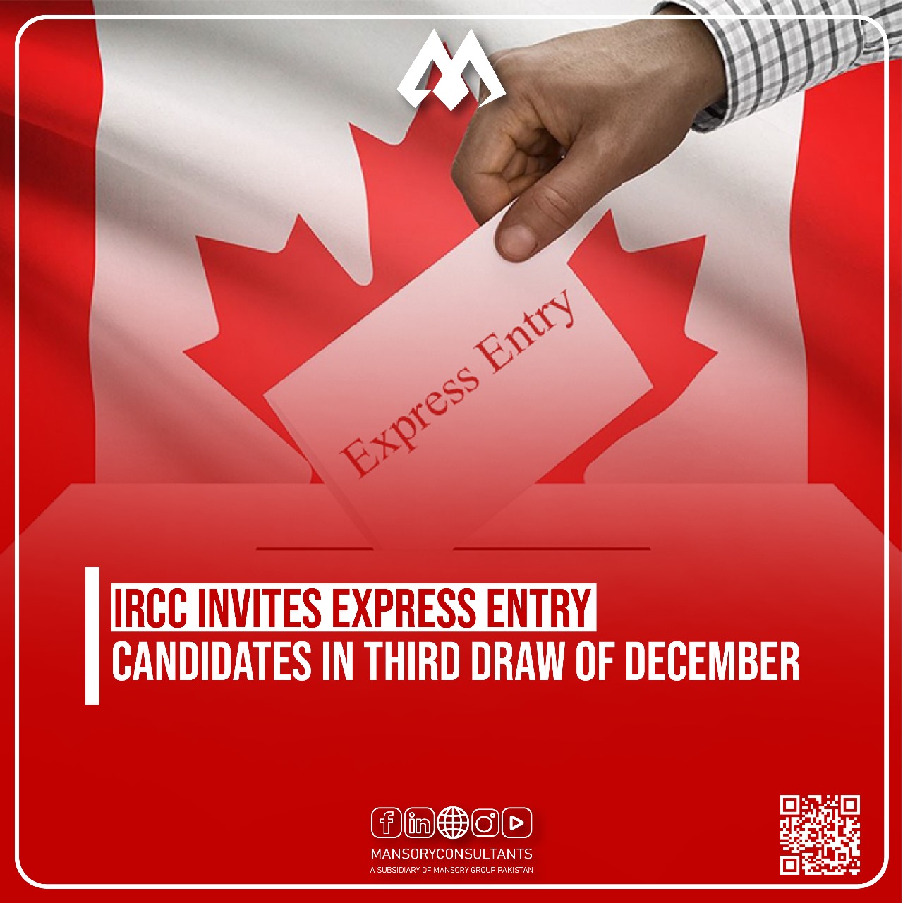 IRCC invites Express Entry candidates in third draw of December